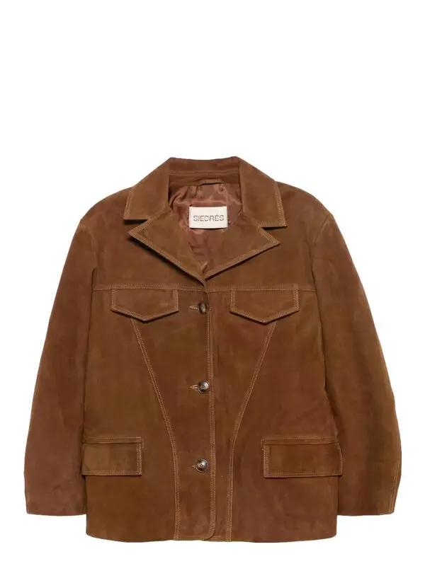 SIEDRES Button-up Jacket With Flap Pockets - Brown