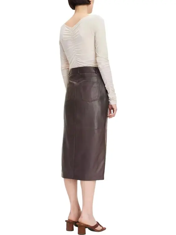 SAMSOE SAMSOE Ulrika Gathered-detail Jersey Top - Neutrals