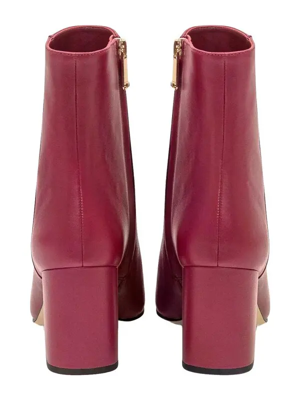 Michael Kors 75mm Elise Zip-detail Block-heel Ankle Boots - Pink