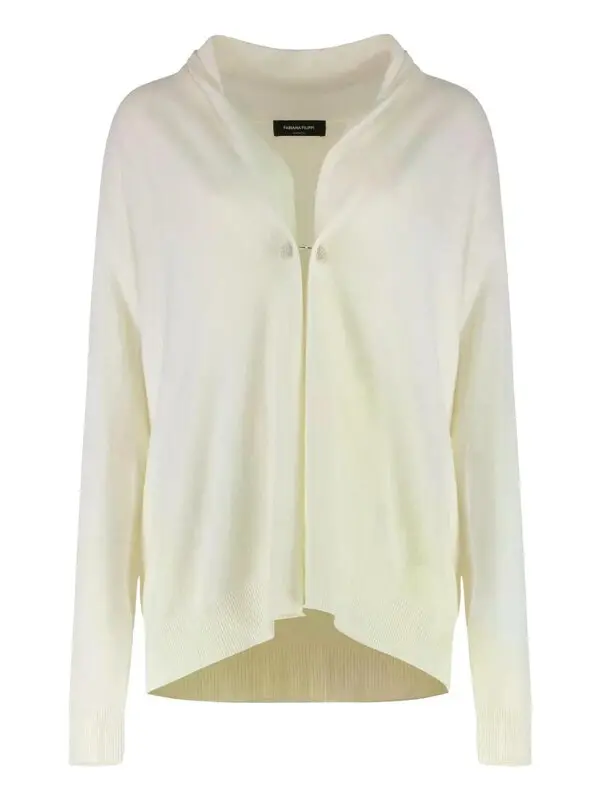 Fabiana Filippi Wool Blend Cardigan With Pearl Buttons - Neutrals