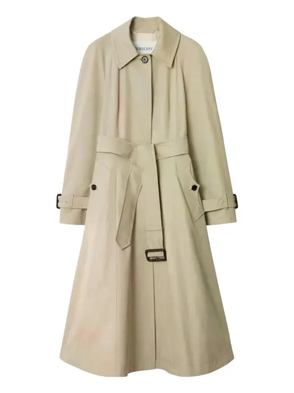 Burberry Ellingham Fit-and-flare Gabardine Car Coat - Neutrals