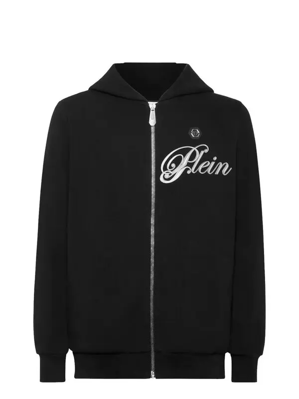 Philipp Plein Crystal-embellished Skull Hoodie - Black