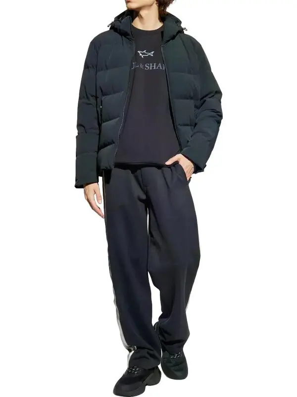 Paul & Shark Hooded Padded Jacket - Black