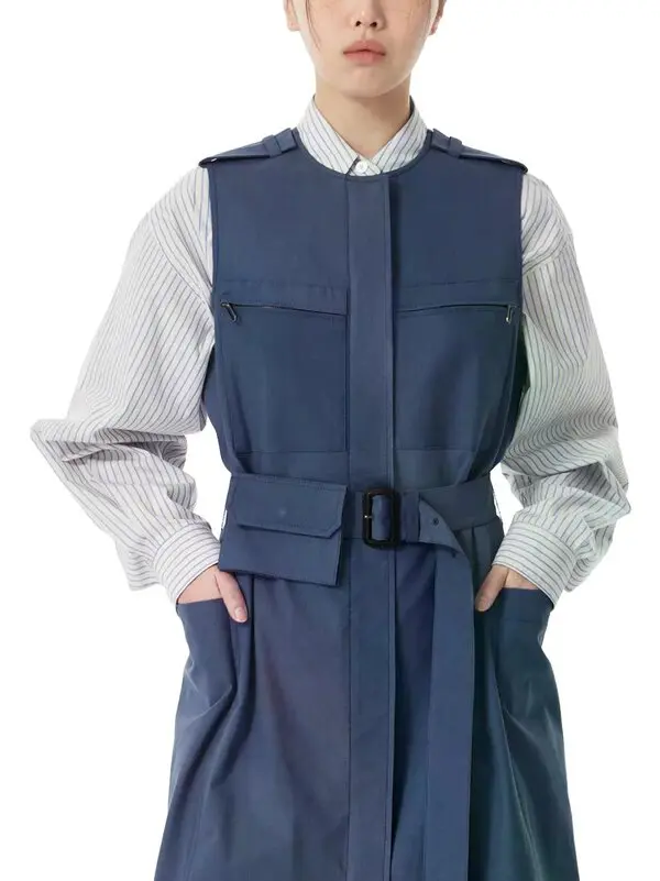 STUDIO TOMBOY Layered Sleeveless Midi Dress - Blue
