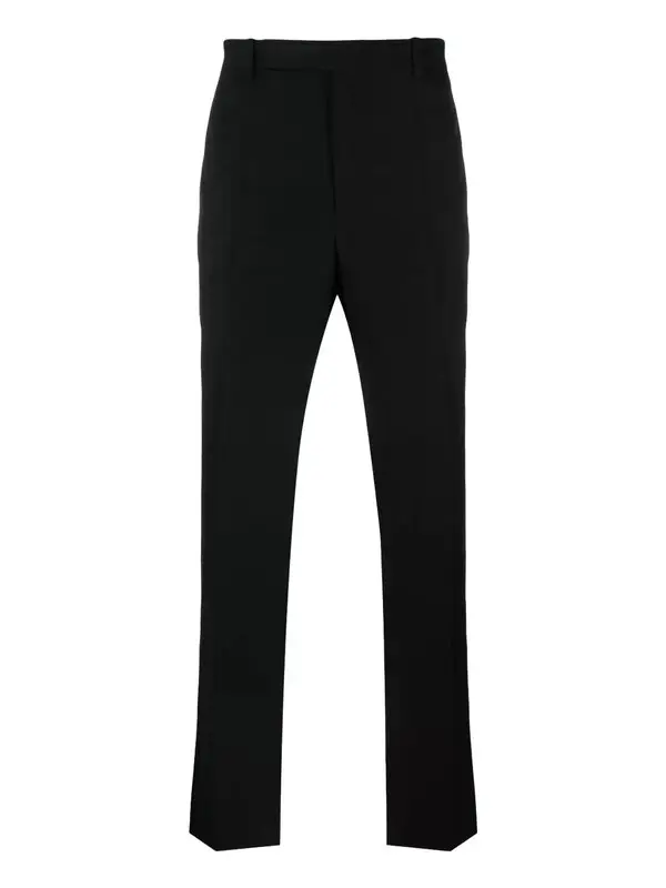 Saint Laurent Pressed-crease Straight-leg Trousers - Black