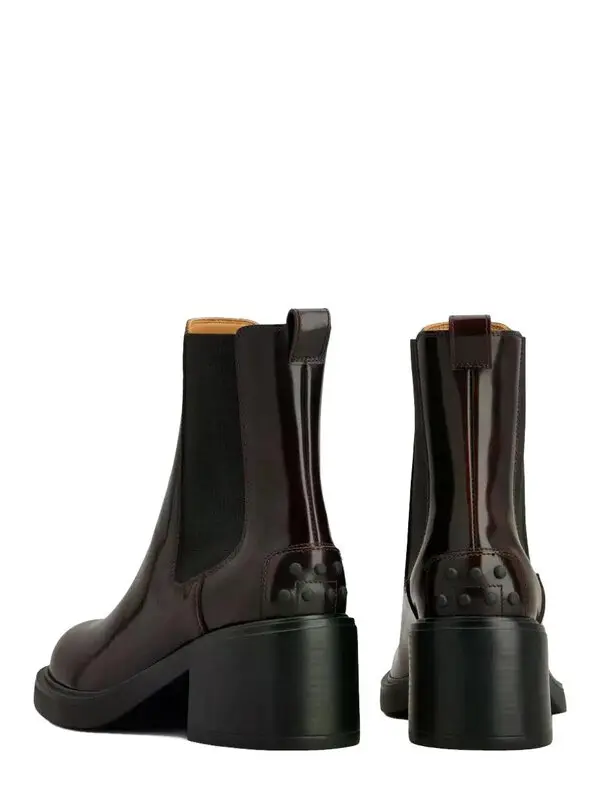 TOD'S Leather Chelsea Boots - Red