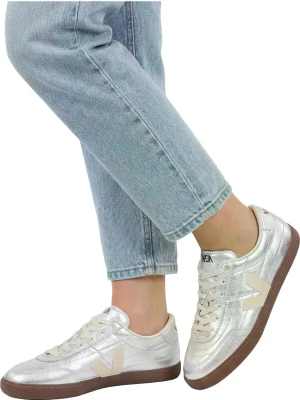 VEJA Panenka Leather Sneakers - Silver