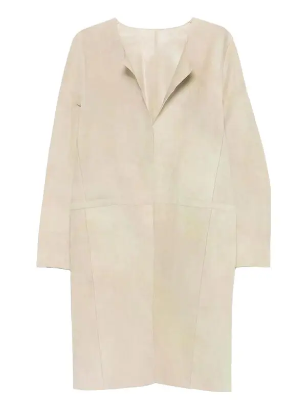 TOTEME Suede Coat - Neutrals
