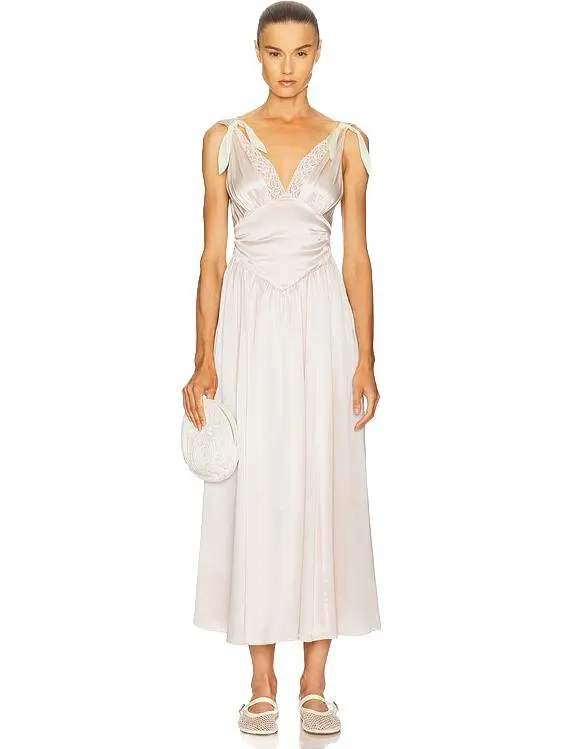 HELSA The Silk Celeste Dress - Blush