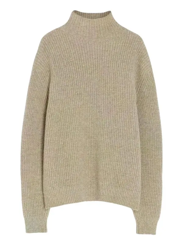 LEMAIRE High-neck Ribbed Knit Sweater - Neutrals