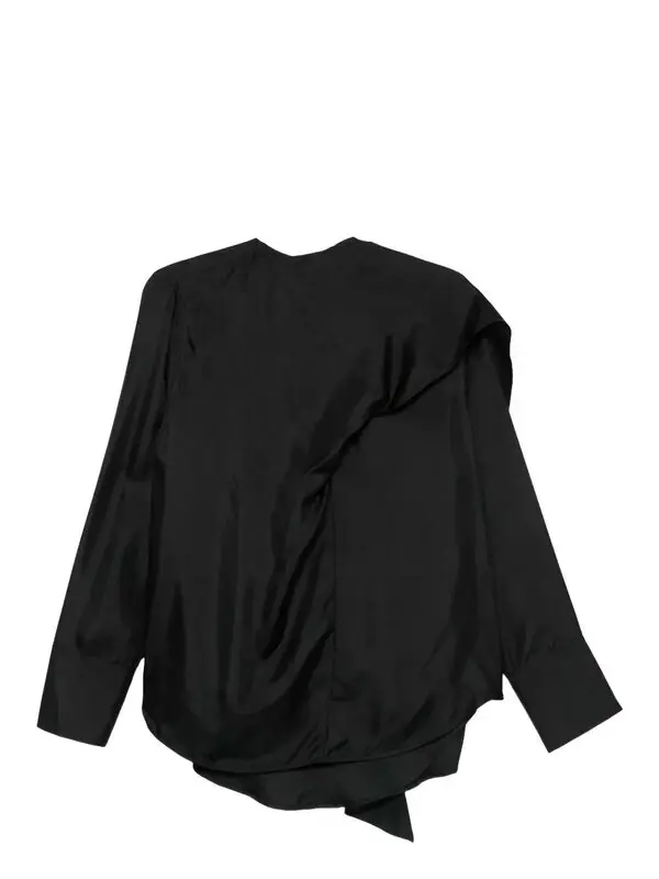 Christian Wijnants Tabia Asymmetrical Hem Shirt - Black