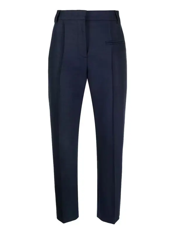 Fabiana Filippi High-waisted Cropped Trousers - Blue