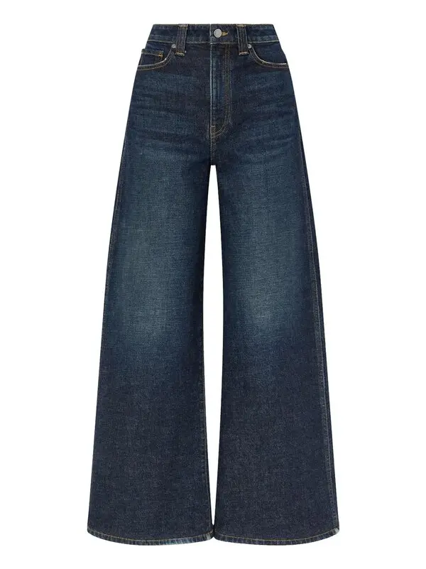 Khaite Dane High-rise Wide-leg Jeans - Blue