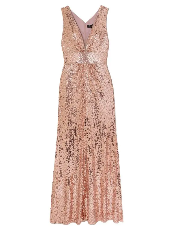 Jenny Packham Supernova Embellished Sequined Tulle Gown - Pink