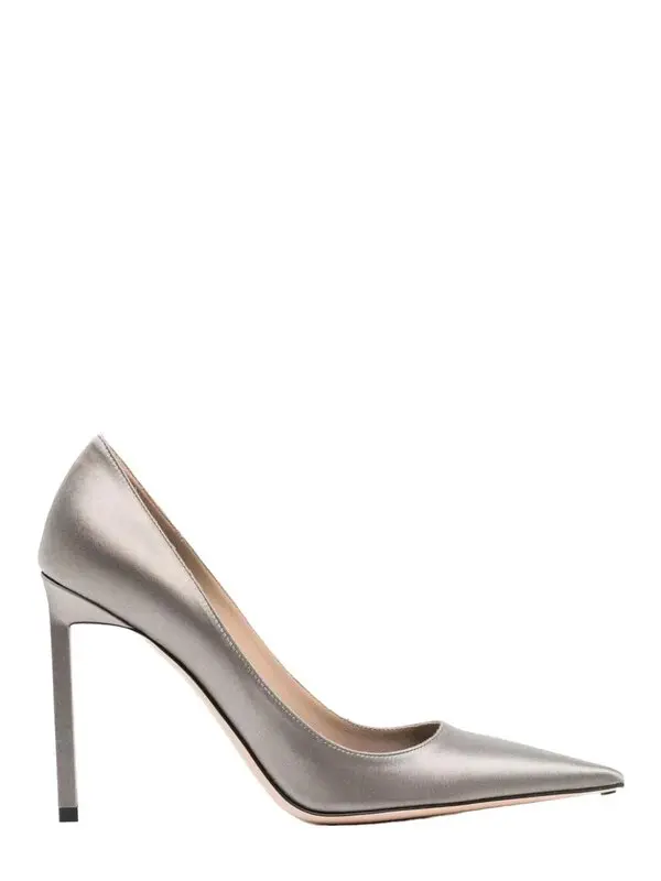 TOM FORD 85mm Satin Pointed Toe Pumps - Grey