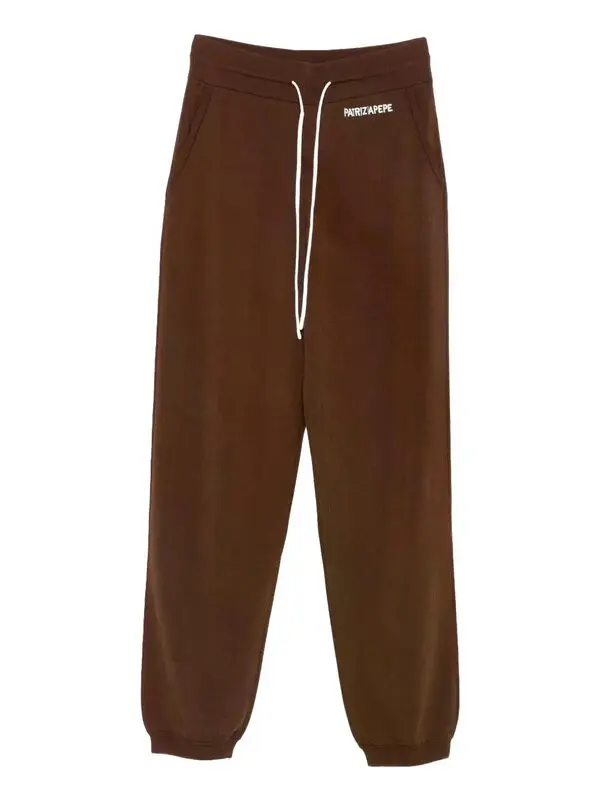 Patrizia Pepe Drawstring Waist Track Pants - Brown