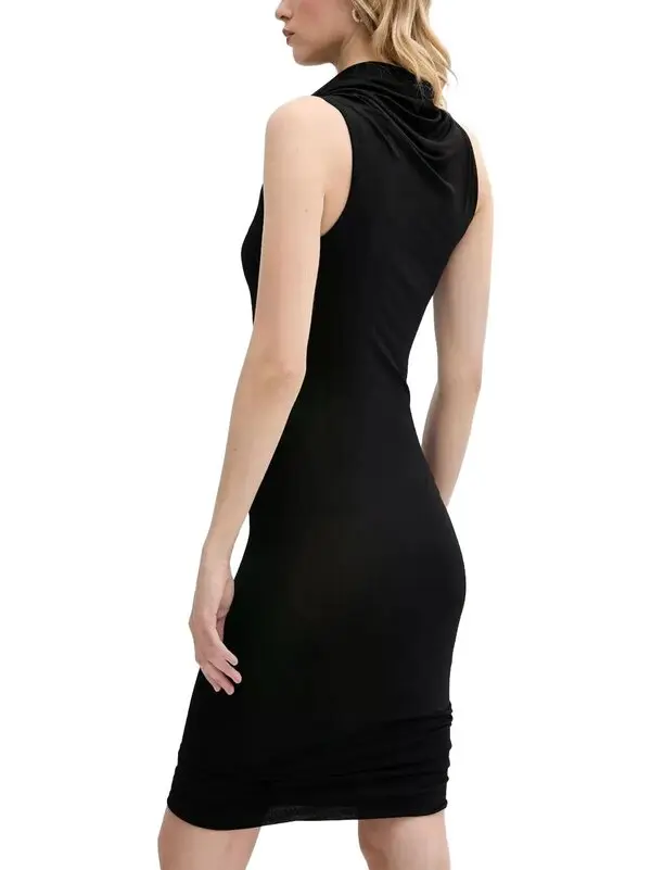 Rick Owens Sleeveless Draped Midi Dress - Black