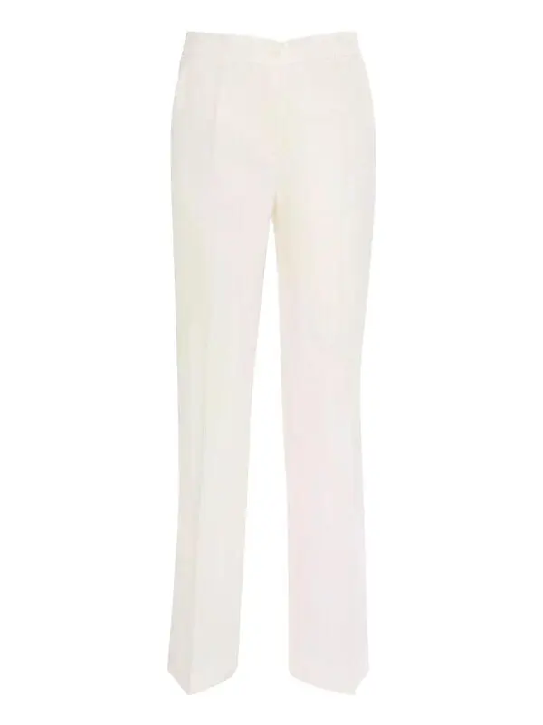 P.a.r.o.s.h Pleated Front Straight Leg Trousers - Neutrals