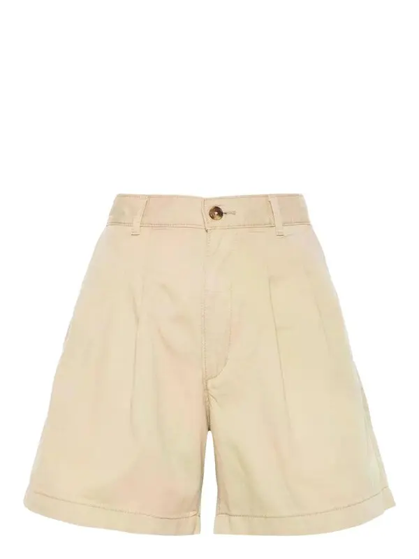 LEVI'S Pleated Cotton Blend Shorts - Neutrals