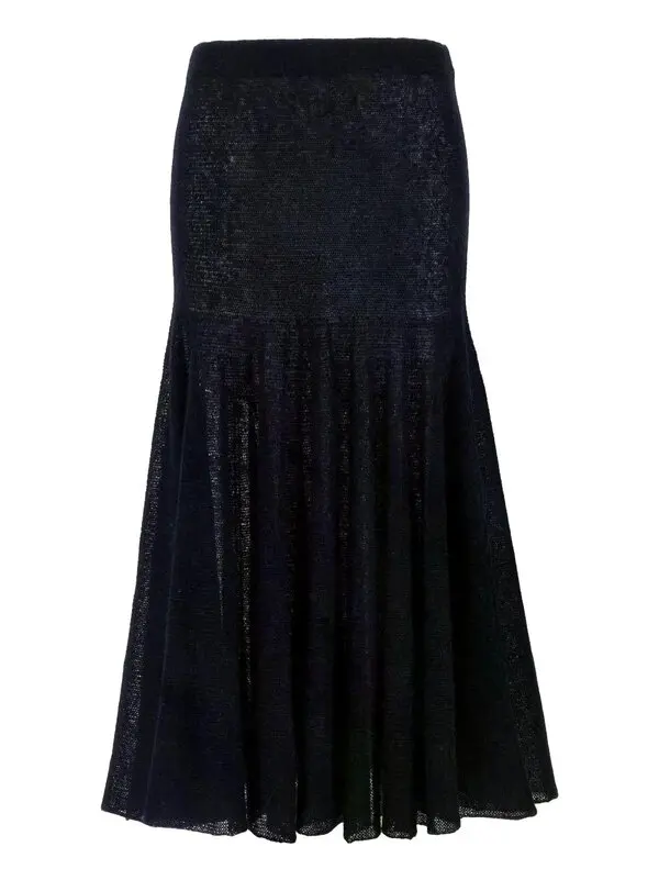 Magda Butrym Elastic-waistband Flared Midi Skirt - Blue