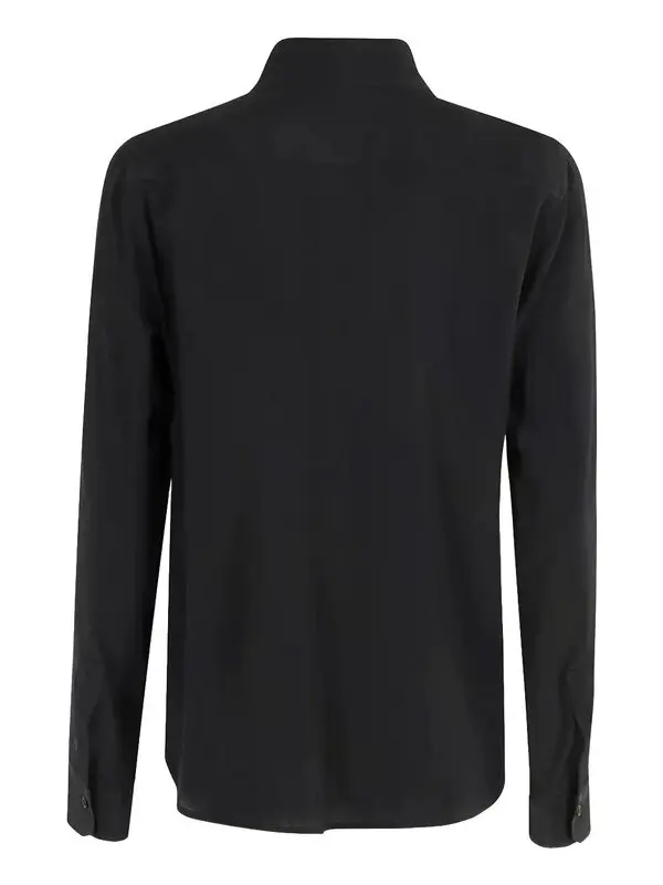 Seventy Long-sleeve Collared Shirt - Black