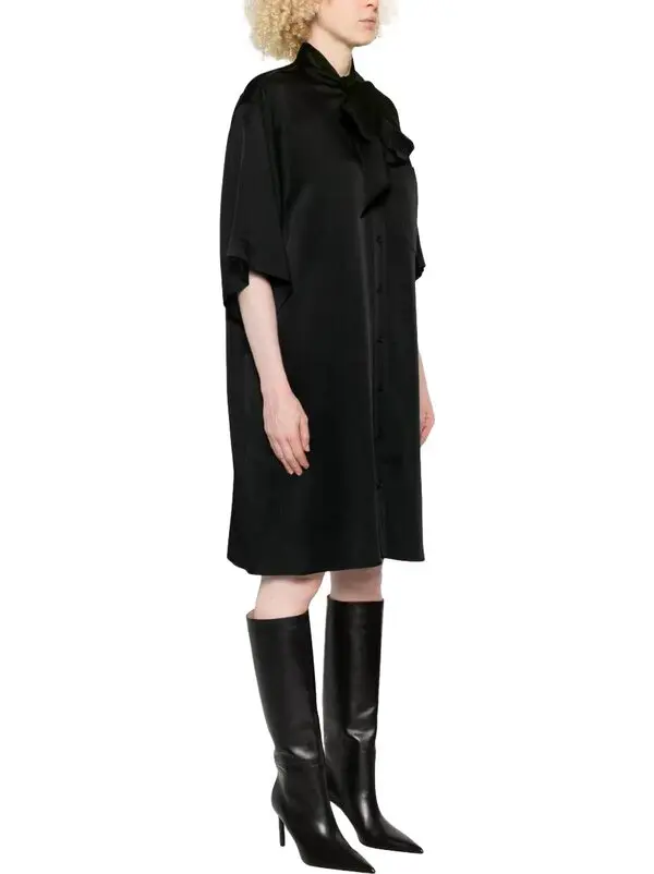 Stella McCartney Tie-neck Pocket Mini Dress - Black