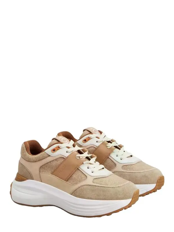 TOD'S Panelled Lace-up Sneakers - Neutrals
