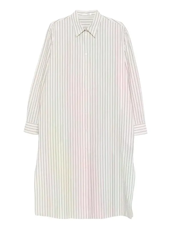 THE ROW Chihiro Striped Shirt Dress - Neutrals
