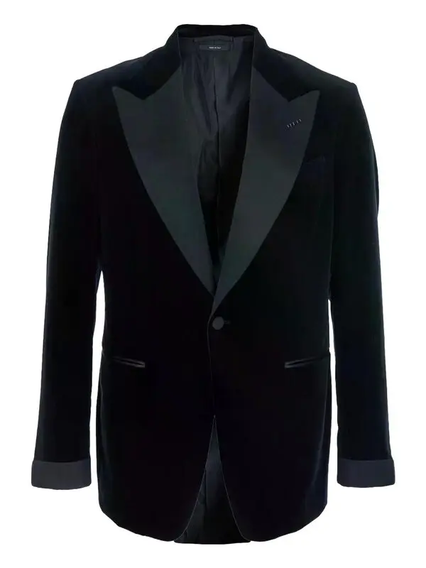TOM FORD Velvet Peak-lapel Tuxedo Dinner Jacket - Black