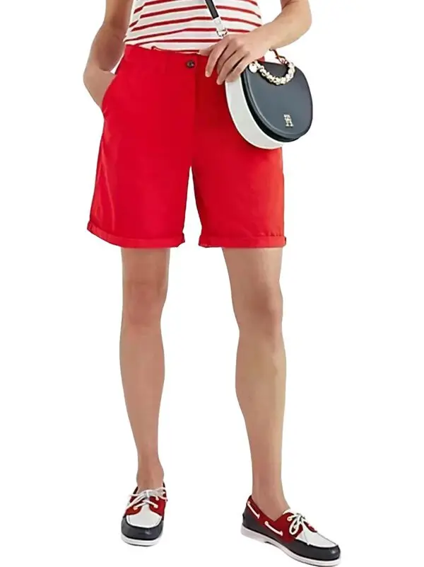 Tommy Hilfiger Button-fastening Tailored Fit Shorts - Red