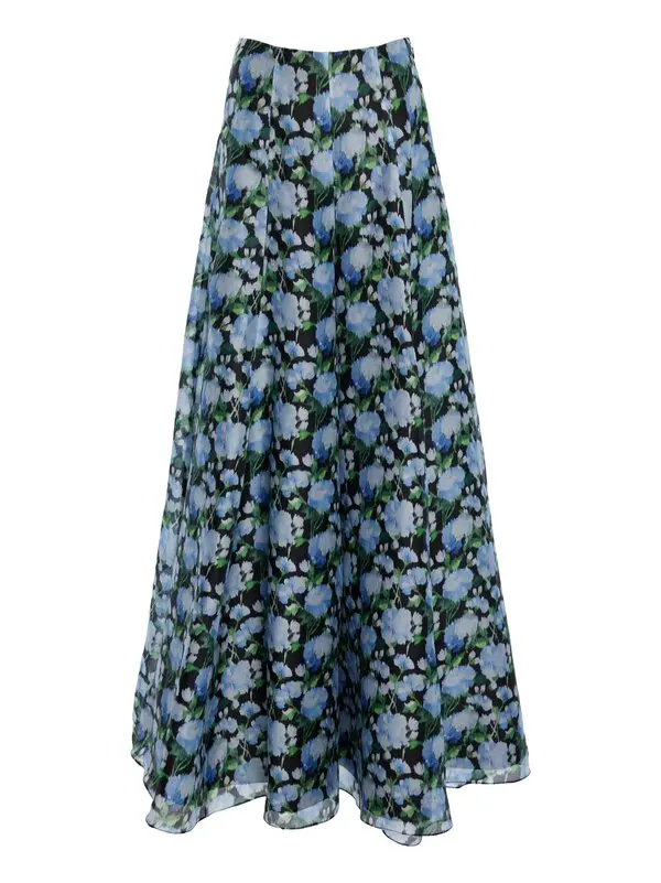 Carolina Herrera Organza Palazzo Pants - Multi