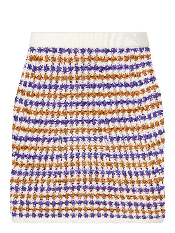 ERES Design Open-knit Cotton-blend Miniskirt - Multicoloured