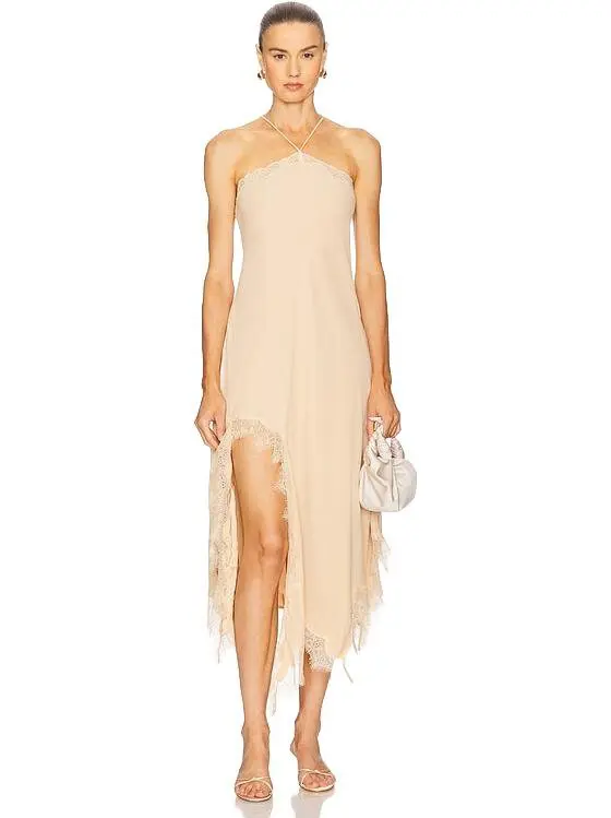 Tularosa Lyla Midi Dress - Beige
