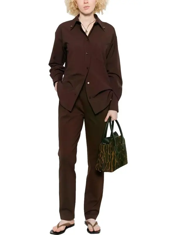 Fabiana Filippi Pleated Drawstring Trousers - Brown