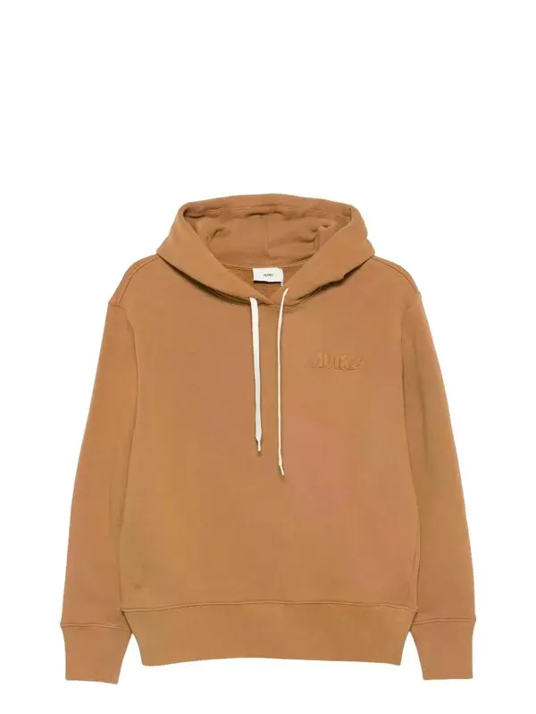 AUTRY Logo Embroidered Hoodie - Brown