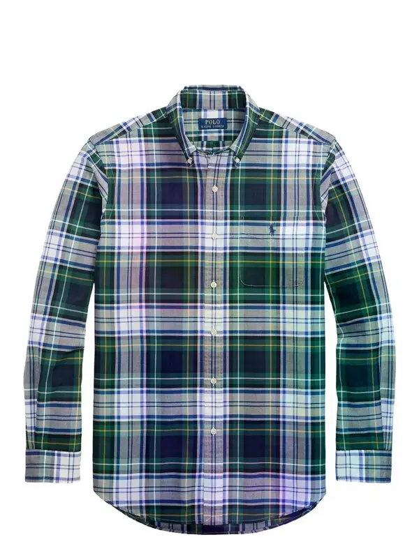 Polo Ralph Lauren Plaid-pattern Patch-pocket Shirt - Green