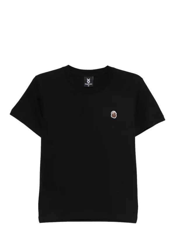 FINGERCROXX Logo-embroidered T-shirt - Black