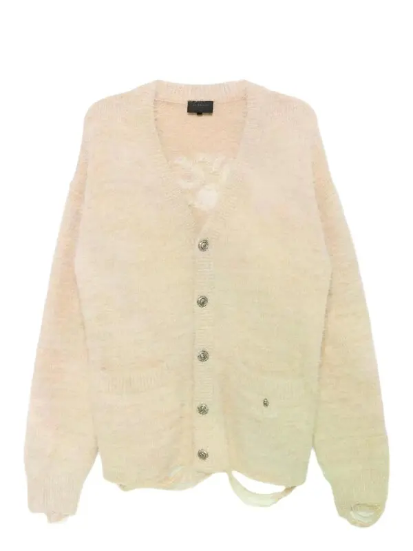 A BATHING APE Logo Embroidered Cardigan - Neutrals