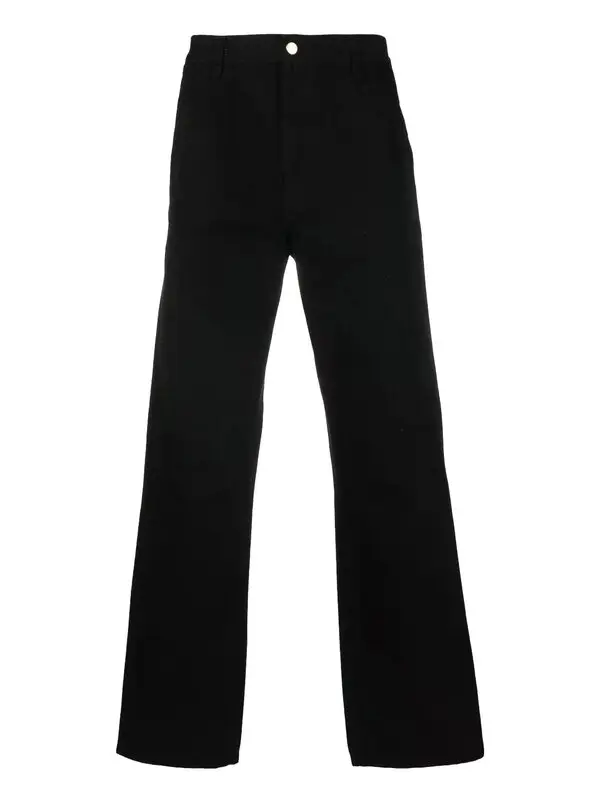 Carhartt Work In Progress Organic Cotton Denim Straight-leg Trousers - Black