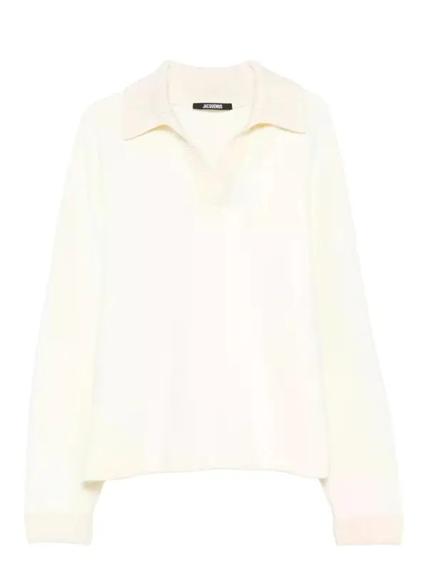 Jacquemus Polo-neck Ribbed Sweater - Neutrals