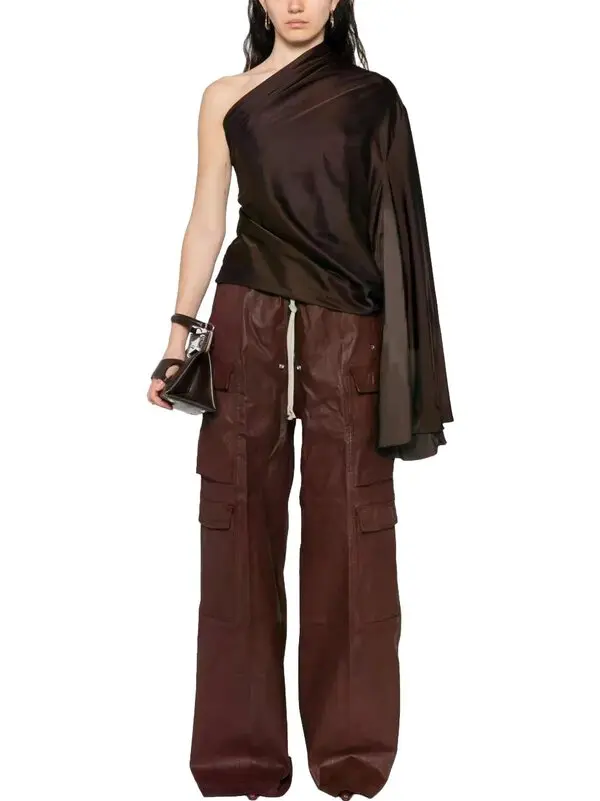 Rick Owens Cotton Cargo Trousers - Red