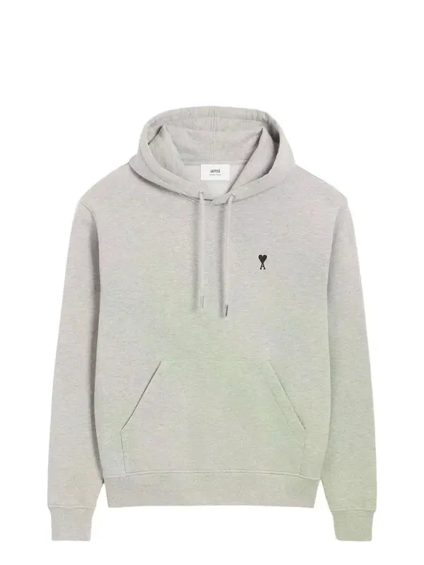 AMI Paris De Coeur Cotton Hoodie - Grey