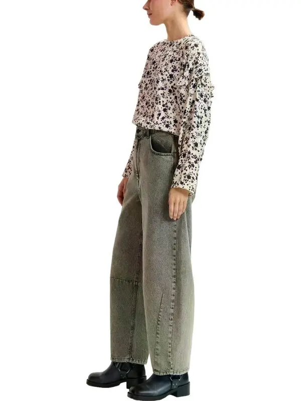 Essentiel Antwerp Floral Print Ruffle Blouse - White
