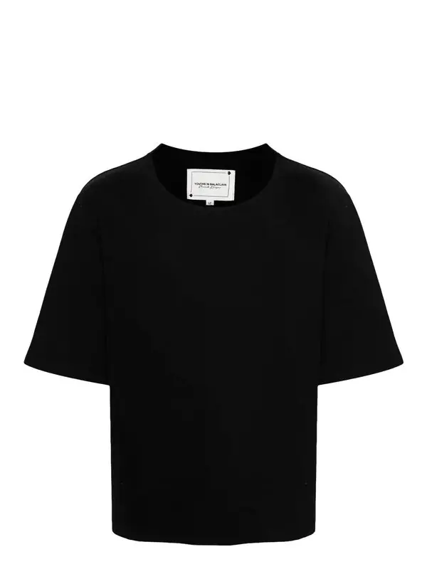 YOUTHS IN BALACLAVA Round-neck Layered T-shirt - Black