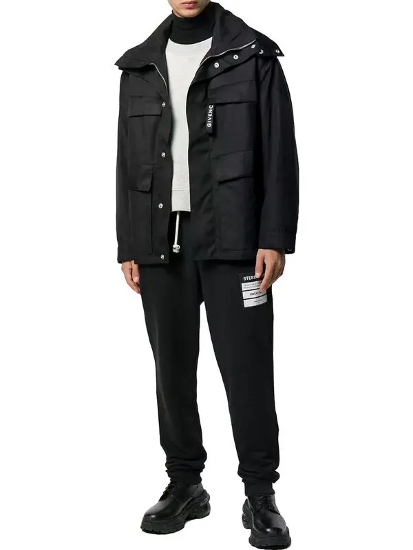 Givenchy Hooded Rain Jacket - Black