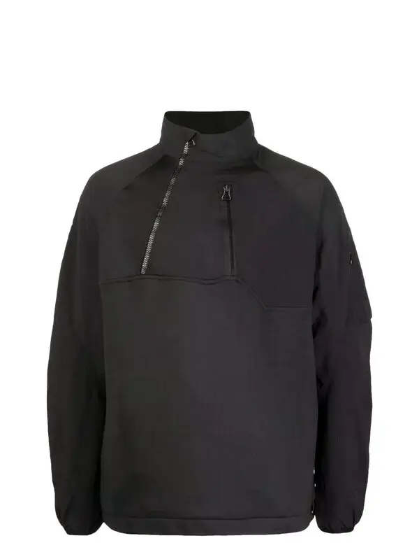 MAHARISHI Diagonal-zip Panelled Sweatshirt - Black