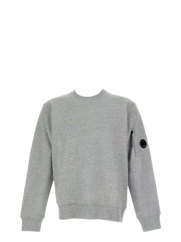 C.P. COMPANY Crew-neck Sweatshirt With Lens Detail - Grey
