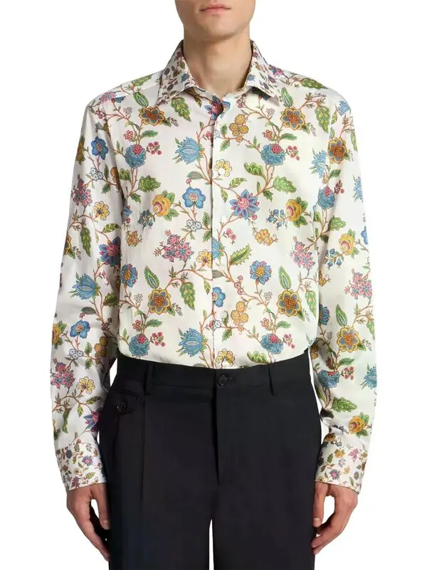 Etro Floral-print Shirt - White