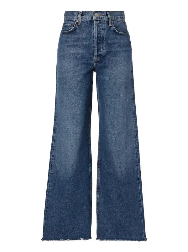 AGOLDE Dame High-rise Wide-leg Jeans In Control - Blue