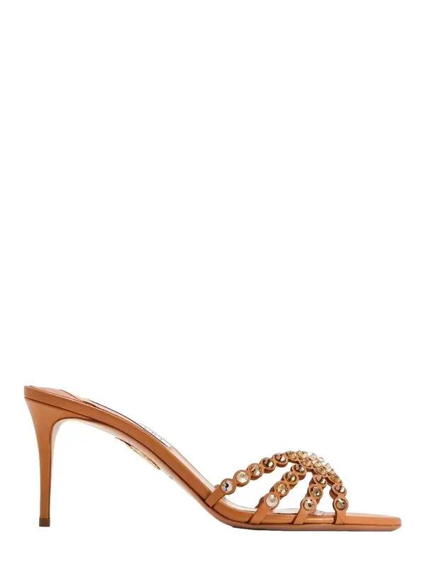 AQUAZZURA 75mm Tequilla Sandals - Brown